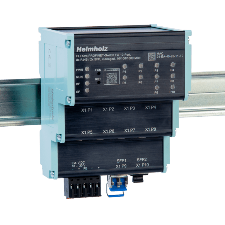 FLEXtra STAGE PROFINET-Switch FO - 10-Port » Helmholz Benelux ...